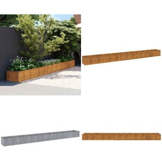 vidaXL Jardini&egrave;re sur&eacute;lev&eacute;e 482 x 50 x 36 cm Acier Corten - Potager sur&eacute;lev&eacute; - Acier Corten