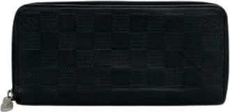Louis Vuitton Portefeuille Zippy Vertical Cuir Damier Infini doccasion - Femme - Pre-owned - Noir - Taille: ONE Size