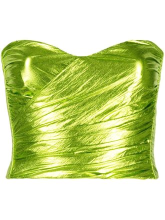 Forte_Forte haut bustier &agrave; coupe crop - Vert