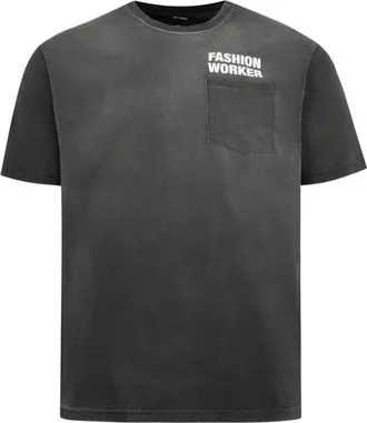 Willy Chavarria Homme, Tops, Noir, Taille: L T-shirt en coton avec logo