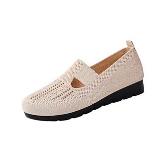 Generic Chaussures &agrave; enfiler pour femme en maille respirante, couleur unie, respirantes, l&eacute;g&egrave;res, confortables, classiques, d&eacute;contract&eacute;es, pour la course &agrave; pi