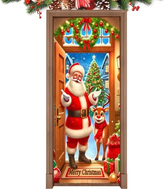 Generic Weihnachts-T&uuml;rabdeckung, Weihnachts-T&uuml;rabdeckungen f&uuml;r Eingangst&uuml;r, dekorative T&uuml;rabdeckungen f&uuml;r Weihnachtsfeiern, Weihnachtsdekorationen, Navid Deko