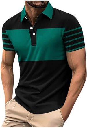 Generic Chemise de golf extensible d&eacute;contract&eacute;e &agrave; manches courtes et col rabattable, l&eacute;g&egrave;re, polyvalente, &eacute;l&eacute;gante, confortable, respirante, pour le travail, 