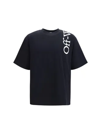 Off-white Mens T-Shirt Vertical Bookish Skate Black Cotton T-Shirts And Polos