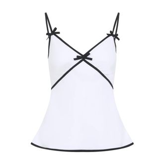 Moschino Wei&szlig;e Schleifentop - - Tops - Damen - Wei&szlig; - S