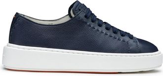 Santoni Femme, Chaussures, Bleu, Taille: 37 1/2 EU Baskets basse en cuir