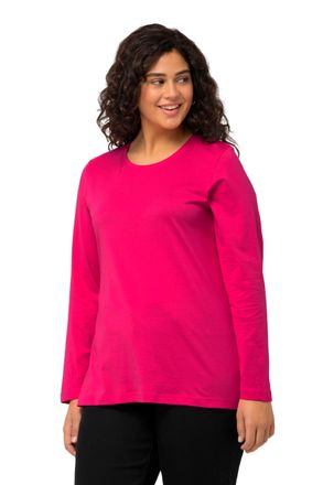 Ulla Popken Damen Langarm-shirt Shirt, Magentapink, 54-56 EU