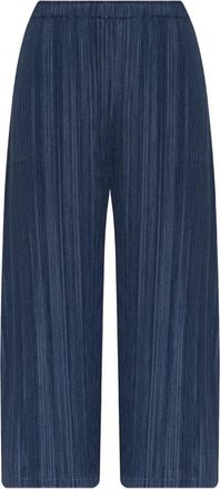 Issey Miyake Femme, Pantalons, Bleu, Taille: 44 FR Wide Pantalons
