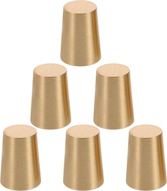 Valiclud 6 St&uuml;ck 6 St&uuml;ck Messingf&uuml;&szlig;e Konisch 20mm f&uuml;r Schneidebretter und M&ouml;bel rutschfeste Metall Pads mit Polierter Oberfl&auml;che Stabile Pr&auml;sentationsbeine f&uuml;r