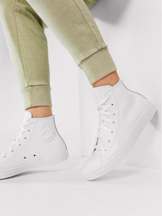 Converse Sneakers aus Stoff Ct A/S Lthr Hi 1T406 Wei&szlig;