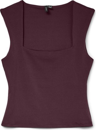 Vero Moda Damen Vmmillion Sl Square Neck Top JRS Noos, Winetasting, Small