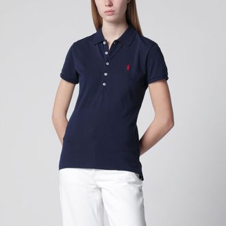 Polo Ralph Lauren Marineblaues Slim-Fit Polohemd
