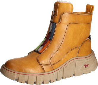 Mustang Jeans Damen Stiefelette sportlich Winterboot Warmfutter Plateausohle 1499-606, Größe:40 EU, Farbe:Gelb