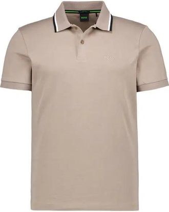 HUGO BOSS Herren Polo-Shirt beige Baumwoll-Jersey