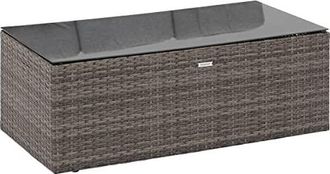 Hesperide Rechteckiger Garten-Beistelltisch Mayari Schatten Erde - 110 x 55 x 40 cm - Schatten