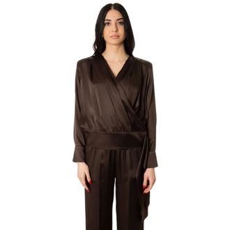 Semicouture Blouse Carolina - Femme - Blouses et Chemises - Brun - Taille: 38 FR