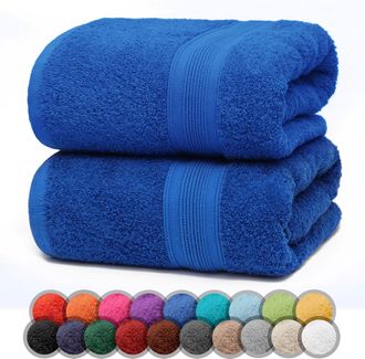 NatureMark 2er Pack DUSCHTÜCHER Premium Qualität 70x140cm DUSCHTUCH Dusch-Handtuch Doppelpack Farbe: Royal blau