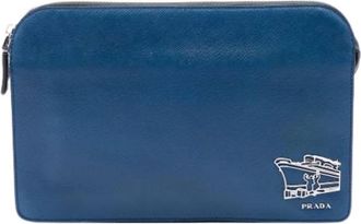 Prada Pre-owned Vintage Clutch - Femme - Pre-owned - Bleu - Taille: ONE Size