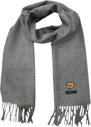 Moschino unisex, Accessoires, Gris, Taille: ONE Size Sciarpa Ricamo
