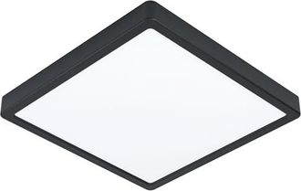 Eglo LED Deckenleuchte Fueva 5, L x B 28,5 cm, 1 flammige Aufbauleuchte aus Stahl und einer Kunststoff Leuchtfläche, Deckenlampe in Schwarz, Weiß, LED Aufb