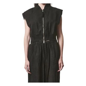 Thom Krom W J 219 Weste - - Jackets - Damen - Schwarzk - L
