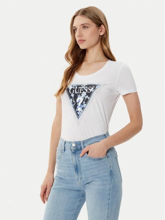 Guess T-Shirt W5RI00 J1314 Wei&szlig; Regular Fit