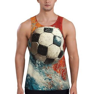 Generic D&eacute;bardeur respirant &agrave; s&eacute;chage rapide sans manches pour homme pour entra&icirc;nement &agrave; la plage S &agrave; 4XL, Ballon de football 12, XXL