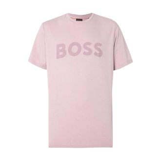 HUGO BOSS Homme, Tops, Rose, Taille: L T-shirt imprim&eacute; &agrave; manches courtes et col rond