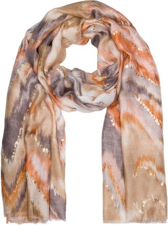 styleBREAKER Schal Schal Wasserfall Farbverlauf Metallic Details