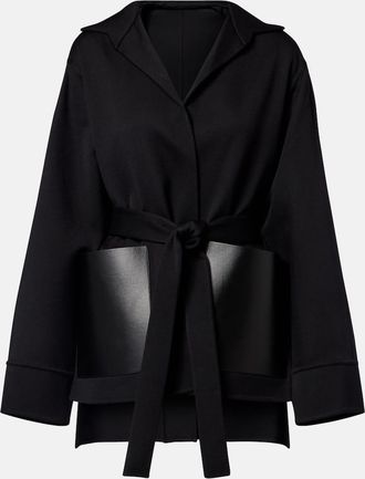 Alaia Ala&iuml;a Jacke aus Schurwolle mit Leder
