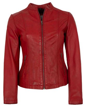 7eleven Lederjacke Mia 7eleven - Damen Lederjacke Lammnappa rot