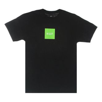 HUF Huf, Homme, Tops, Noir, Taille: XL Essentials Box Logo Tee Noir