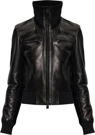 Balenciaga Lederjacke mit Stehkragen - - Jackets - Damen - Schwarzk - S