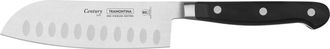 Tramontina Santokumesser CENTURY, 13 cm Küchenmesser, sehr scharf, Edelstahl DIN 1.4110, schwarz, rostfrei