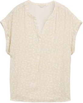 Tom Tailor 1047210 Blouse, 38313-champagne offwhite Minimal, 46 Femmes