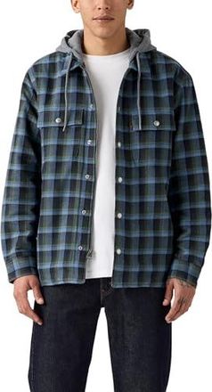 Levi's Homme Veste Sherpa en flanelle Francisco Beau Plaid Sunset Blue Blues L