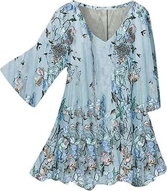 Generic Vestes pour femmes 2026 hauts &agrave; col en V Everyday Casual Top, bleu, M