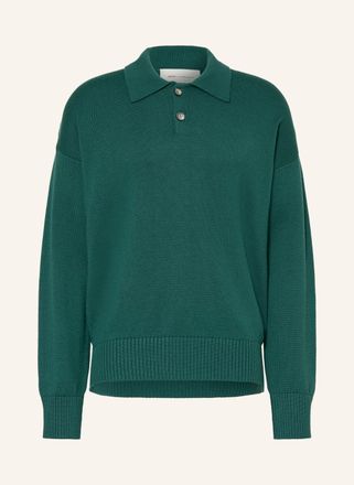 Ami Ami Paris Strick-Poloshirt Mit Leinen gruen