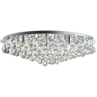 Searchlight Searchlight Hanna - 8 Light Round Ceiling Semi Flush Light Chrom mit Kristallkugeln, G9