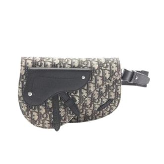 Dior Pre-owned Saddle Oblique canvas leather waist bag - - Pre-owned - Damen - Beige - ONE SIZE