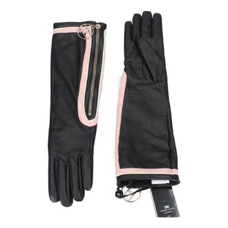 Elisabetta Franchi Femme, Accessoires, Noir, Taille: ONE Size Gloves