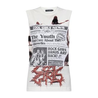 Dolce & Gabbana Top im Vintage-Look - - Tops - Damen - Wei&szlig; - XS