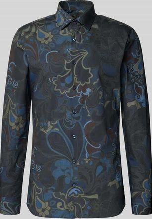 Olymp No. 6 Regular Fit Freizeithemd mit floralem Allover-Print