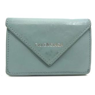 Balenciaga Pre-owned Leder Portemonnaies - - Pre-owned - Damen - Blau - ONE SIZE
