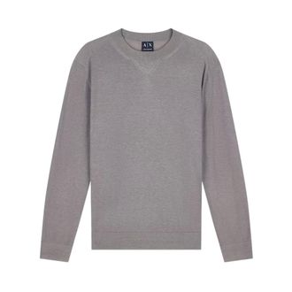 A|X Armani Exchange Pull-over coupe droite en lyocell et laine - Homme - Sweatshirts et sweats &agrave; capuche - Brun - Taille: XS