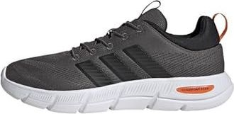 adidas Homme Cloudfoam Flex Elastic Laces Shoes, Charcoal/Core Black/Pure Orange, 39 1/3 EU
