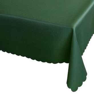 Matches 21 Tischdecke 110 x 140 cm für Küche & Esstisch in Dunkelgrün - Waschbares Landhaus Tischtuch
