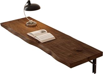 Generic Robuster, Faltbarer Schwebender Schreibtisch, An Der Wand Montierter Drop-Leaf-Tisch Mit Metallhalterung, H&auml;lt Platzsparend 50 Kg, for Kleine R&auml;ume, H