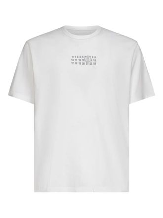 Maison Margiela t-shirt en coton à motif signature - Blanc