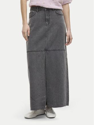 Vila Jeansrock Kiki 14104371 Grau Regular Fit
